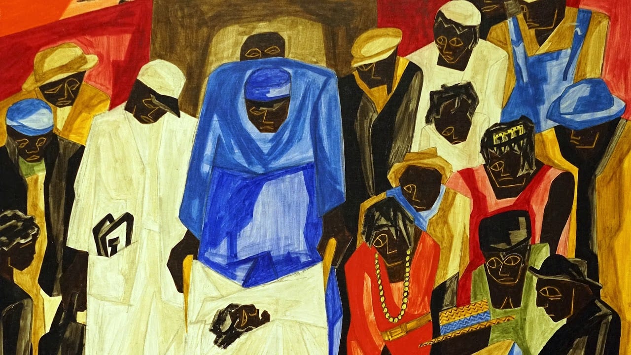 A Harlem street scene by Jacob Lawrence, Ambulance Call - Dezign Ark