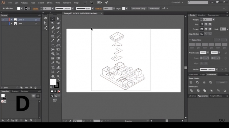 Exploded Axonometric Diagram in Adobe Illustrator - Dezign Ark