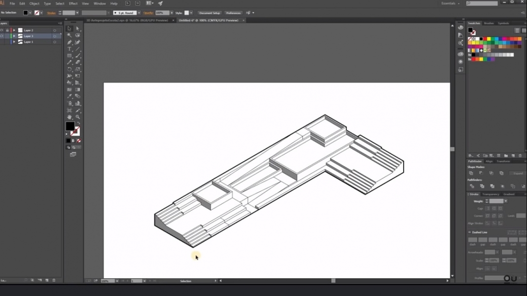 Axonometric Diagram in Adobe Illustrator - Dezign Ark