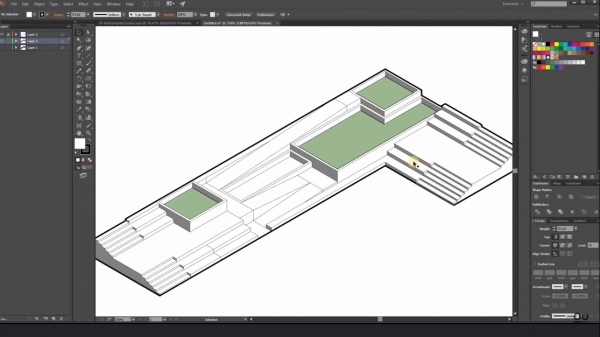 Axonometric Diagram in Adobe Illustrator - Dezign Ark