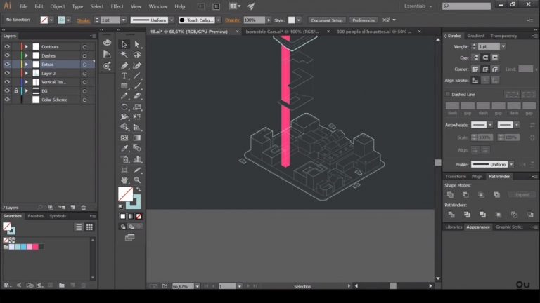 Exploded Axonometric Diagram in Adobe Illustrator - Dezign Ark