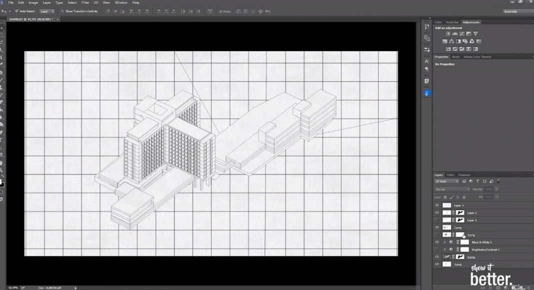 Easy Axonometric Diagram Tutorial with Sketchup and Photoshop - Dezign ...