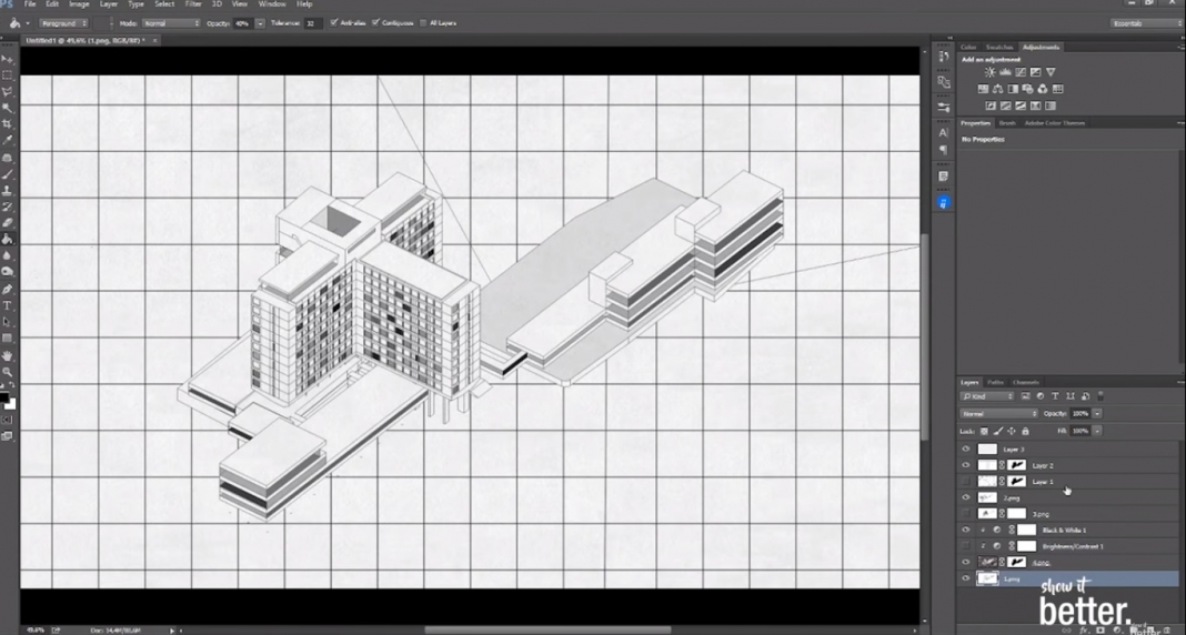Easy Axonometric Diagram Tutorial with Sketchup and Photoshop - Dezign ...