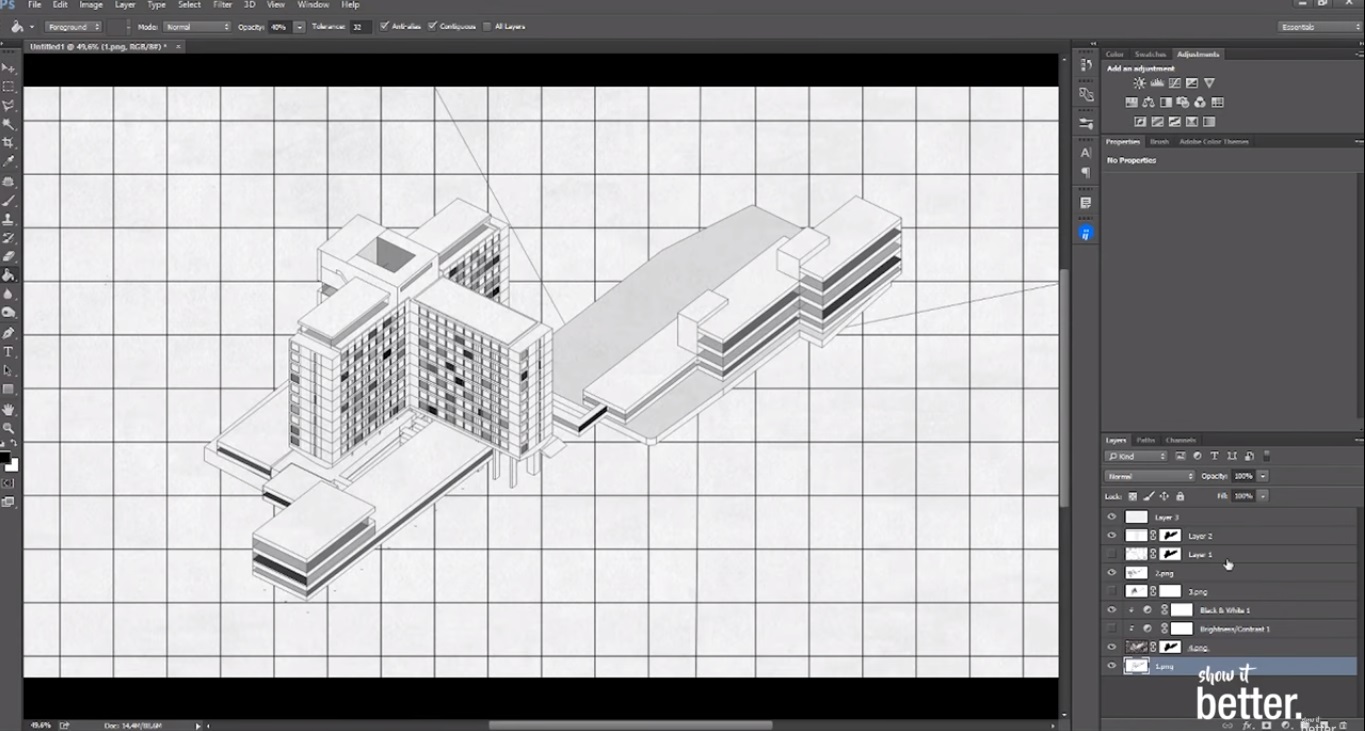 Easy Axonometric Diagram Tutorial with Sketchup and Photoshop - Dezign ...