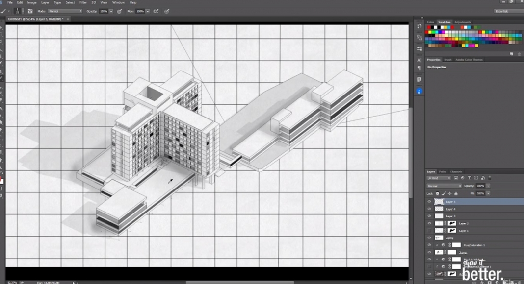 Easy Axonometric Diagram Tutorial with Sketchup and Photoshop - Dezign ...