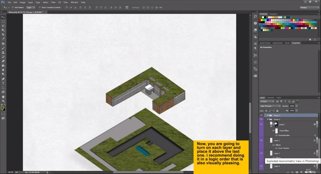 Easy Axonometric Diagram Tutorial with Sketchup and Photoshop - Dezign ...
