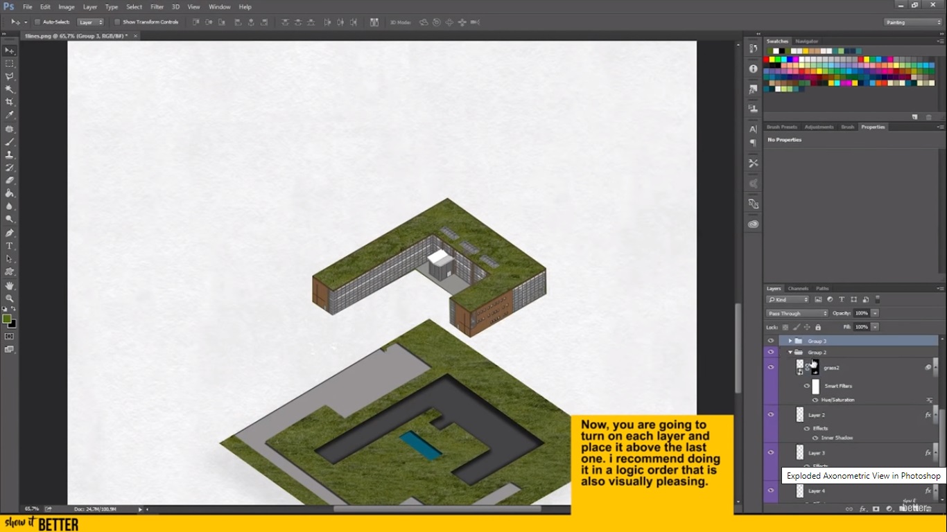 Easy Axonometric Diagram Tutorial with Sketchup and Photoshop - Dezign ...