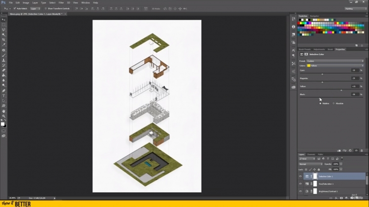 Easy Axonometric Diagram Tutorial with Sketchup and Photoshop - Dezign ...