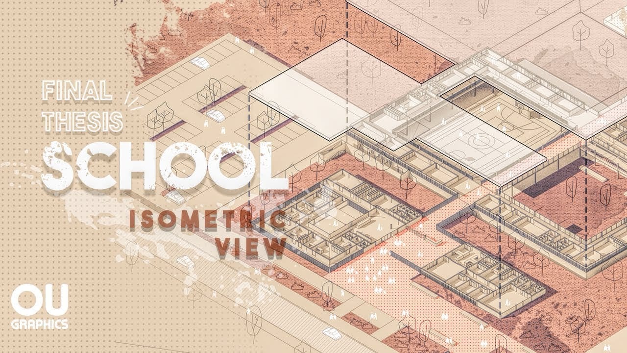 School Final Thesis - Isometric View in Photoshop - Dezign Ark
