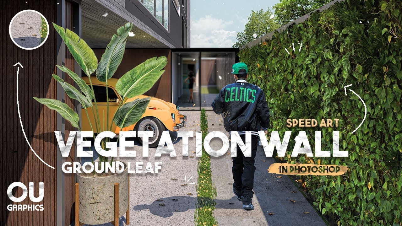 Vegetation Wall and Ground Leaves | Speed Art in Photoshop - Dezign Ark