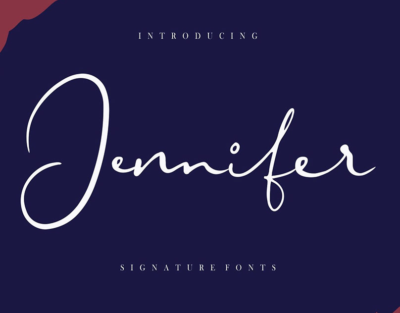 Jennifer Signature Fonts [+Logo] FREE DOWNLOAD! - Dezign Ark