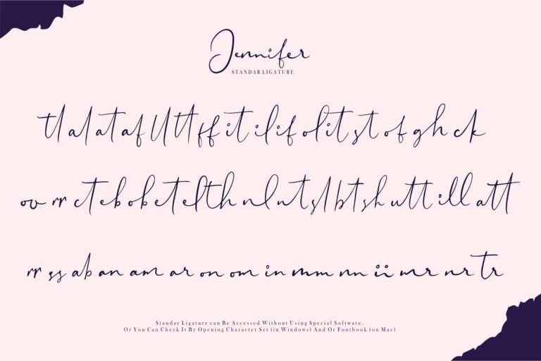 Jennifer Signature Fonts [+Logo] FREE DOWNLOAD! - Dezign Ark