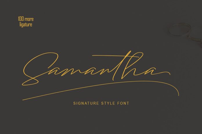 Samantha || Signature Style Font - Dezign Ark
