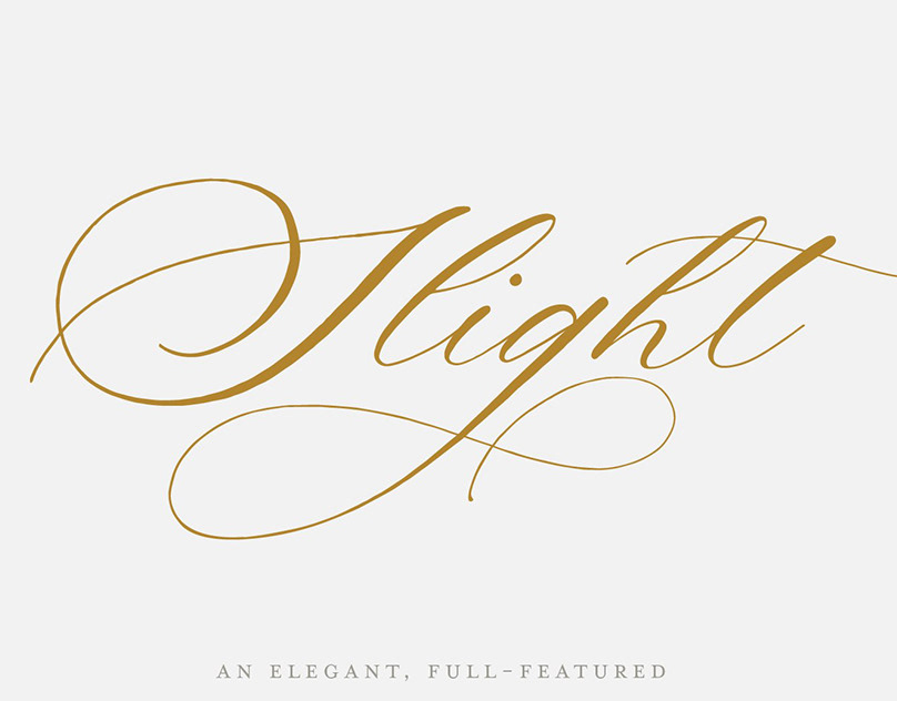 Slight, a Calligraphy Script Font by Up Up Creative - Dezign Ark