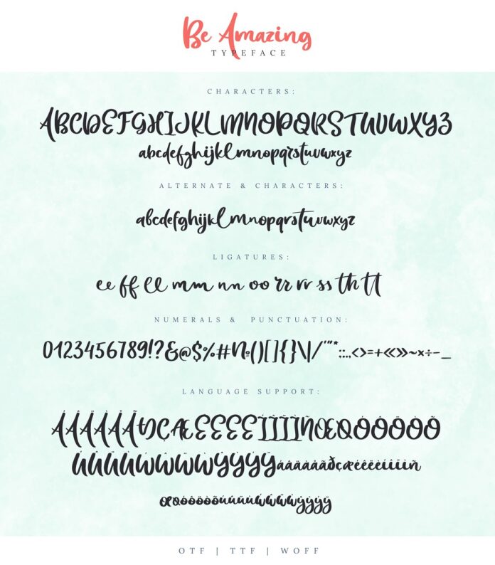 Be Amazing Typeface - Dezign Ark