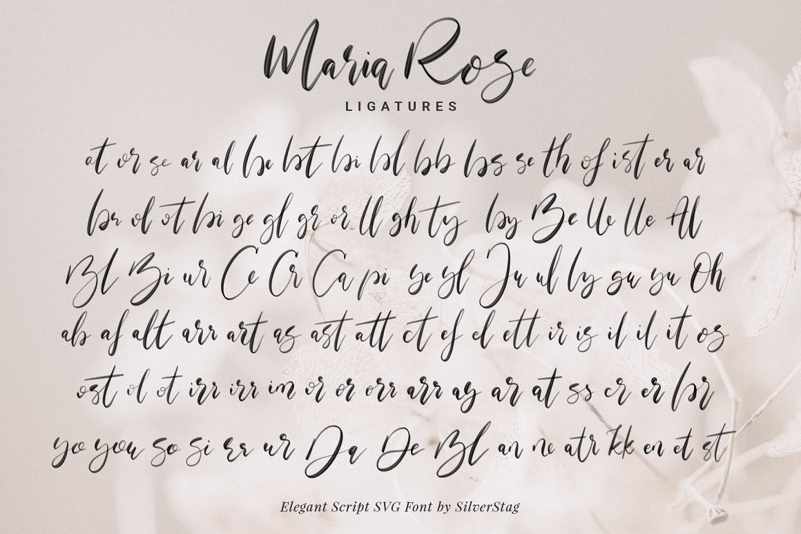 Maria Rose Elegant Script SVG Font FREE DOWNLOAD! - Dezign Ark