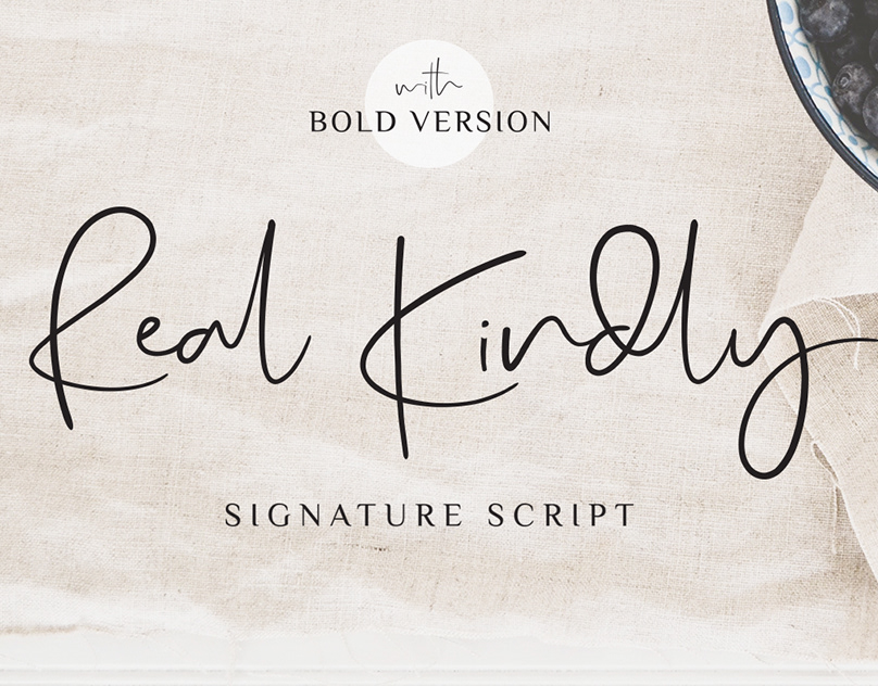 Real Kindly - Signature Script - Dezign Ark