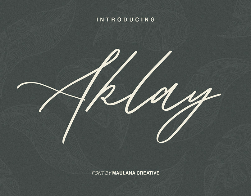 Aklay – Handwritten Font - Dezign Ark