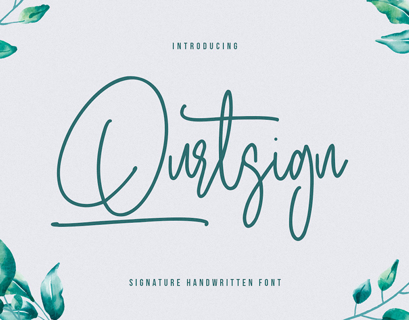 Qurtsign Signature Font - Dezign Ark