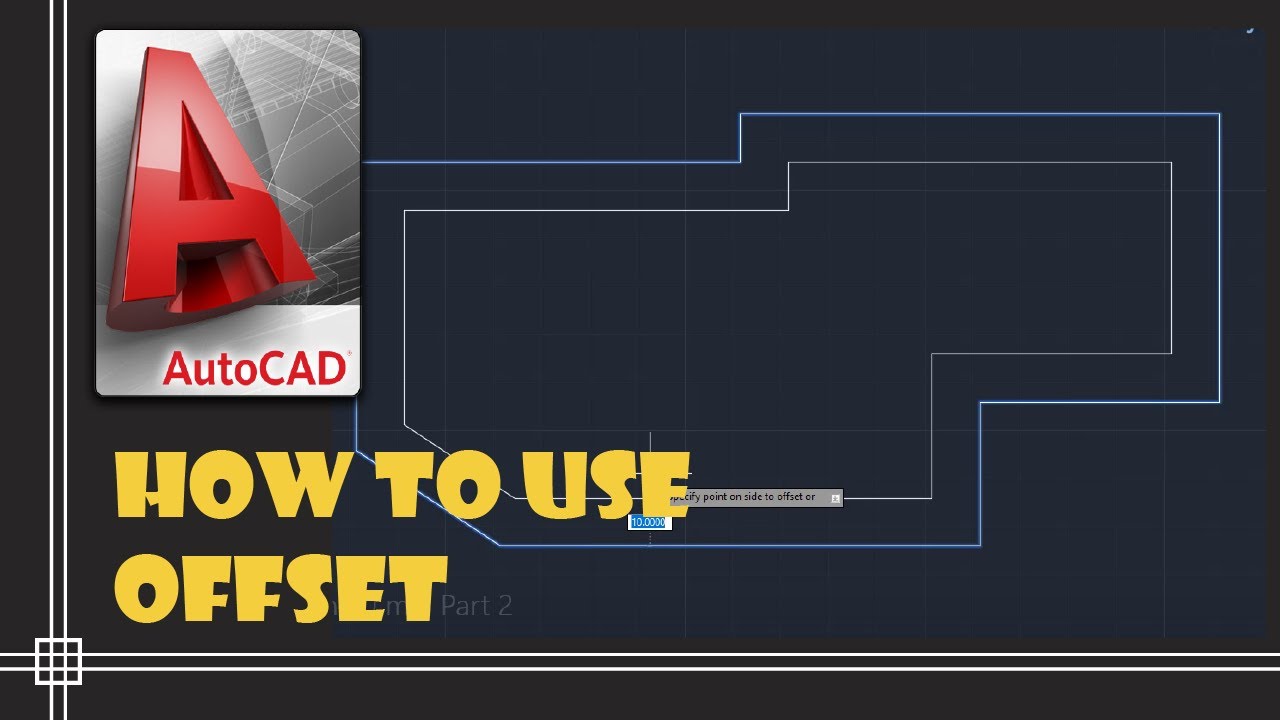 Autocad 2020 - How to use Offset (4 examples in 4 minutes) - Dezign Ark