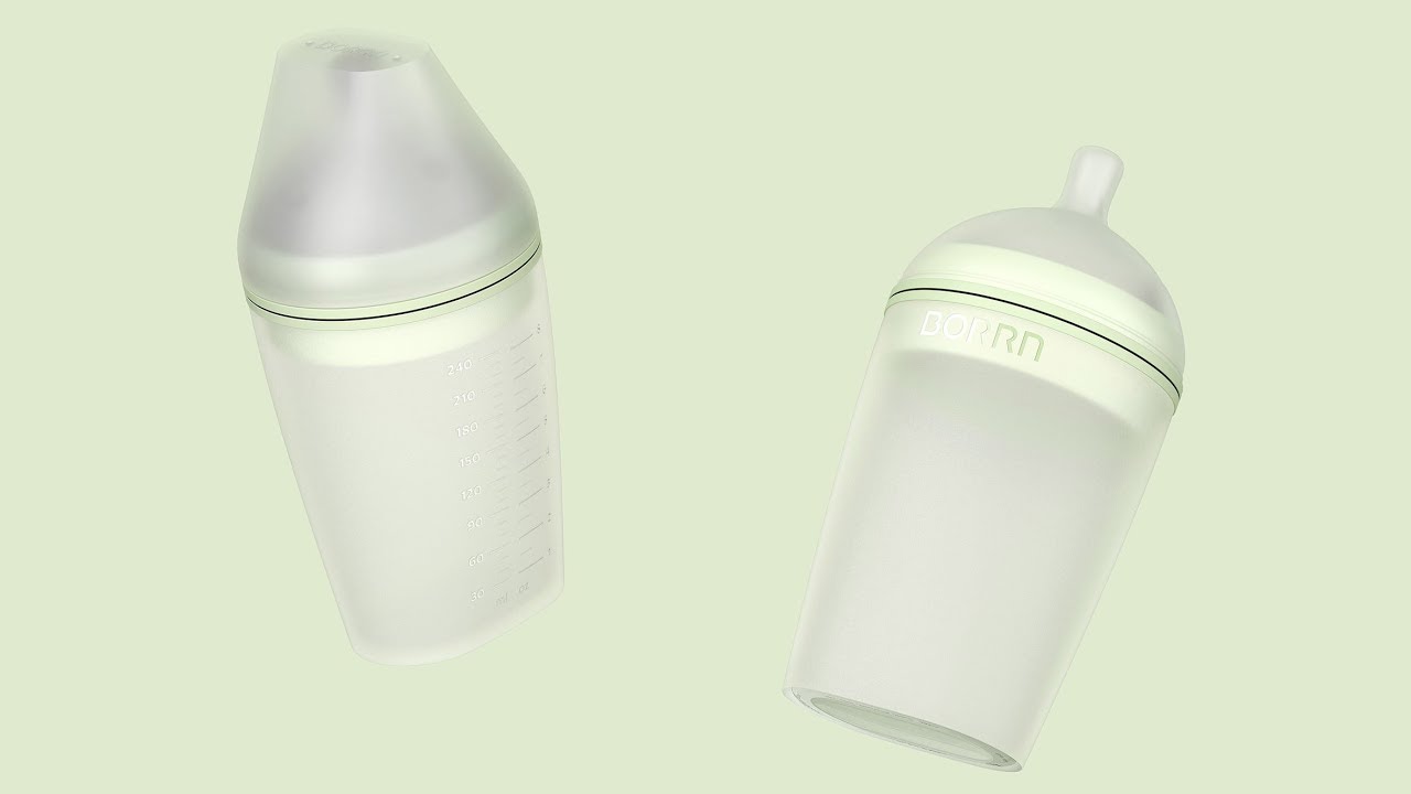 Blond designs hygienic Borrn baby bottle that adapts as the child grows ...