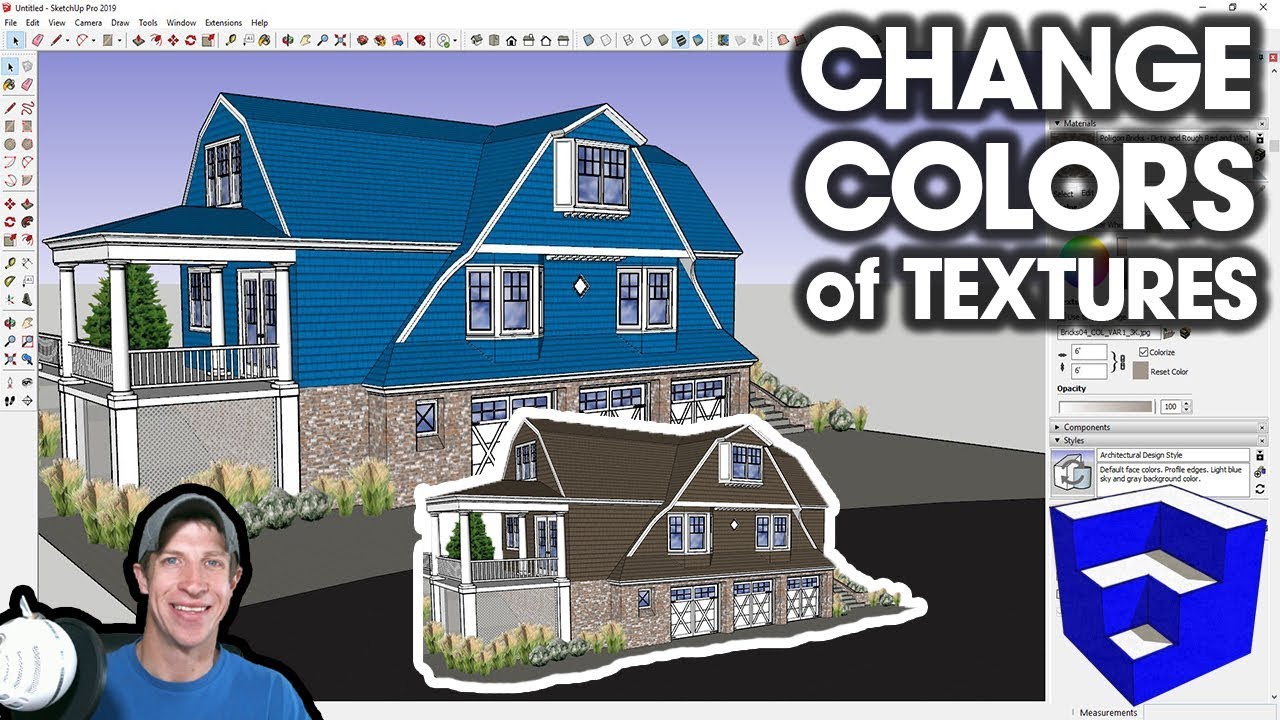 CHANGING COLORS OF TEXTURES in SketchUp - Dezign Ark