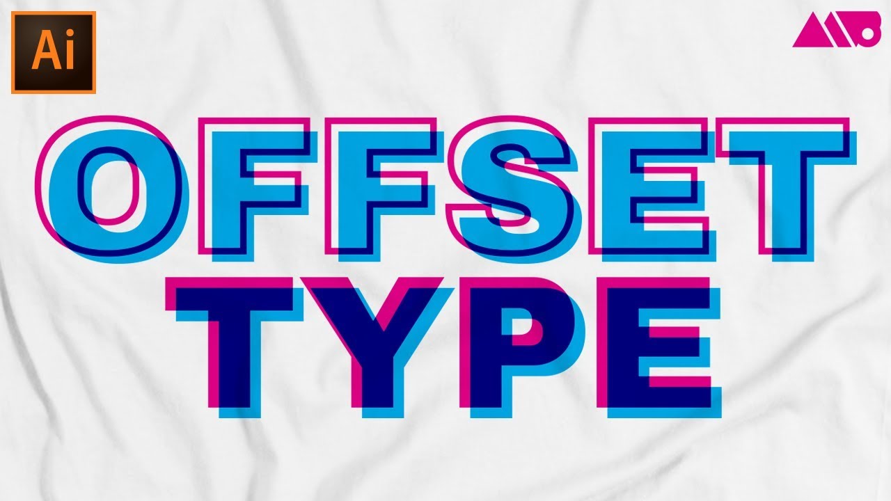 How to Create Offset Text in Adobe Illustrator Tutorial - Dezign Ark