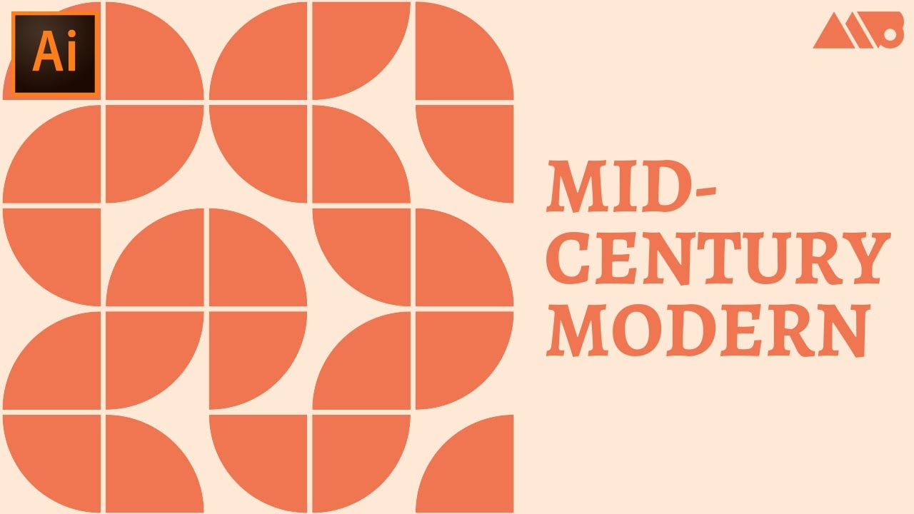How to Make a Mid-Century Modern Pattern in Adobe Illustrator Tutorial ...