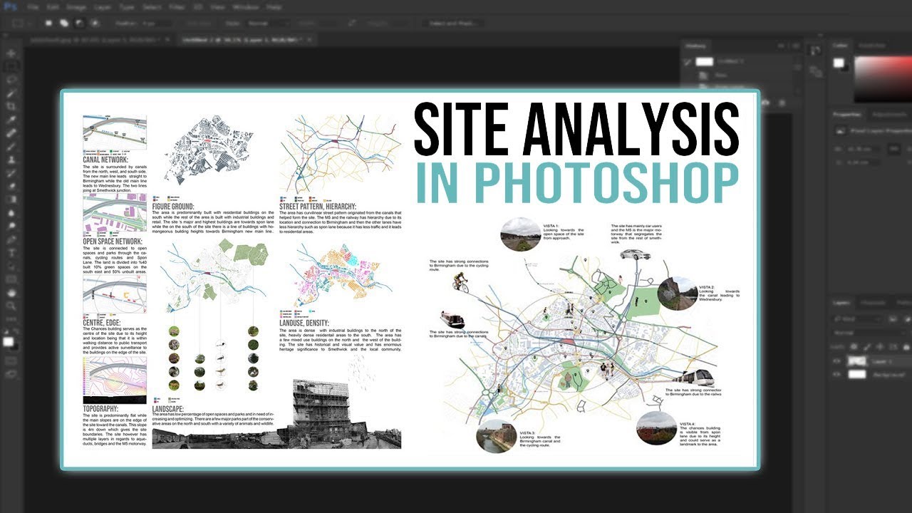 Architecture Site Analysis Presentation Guide Photoshop Tutorial