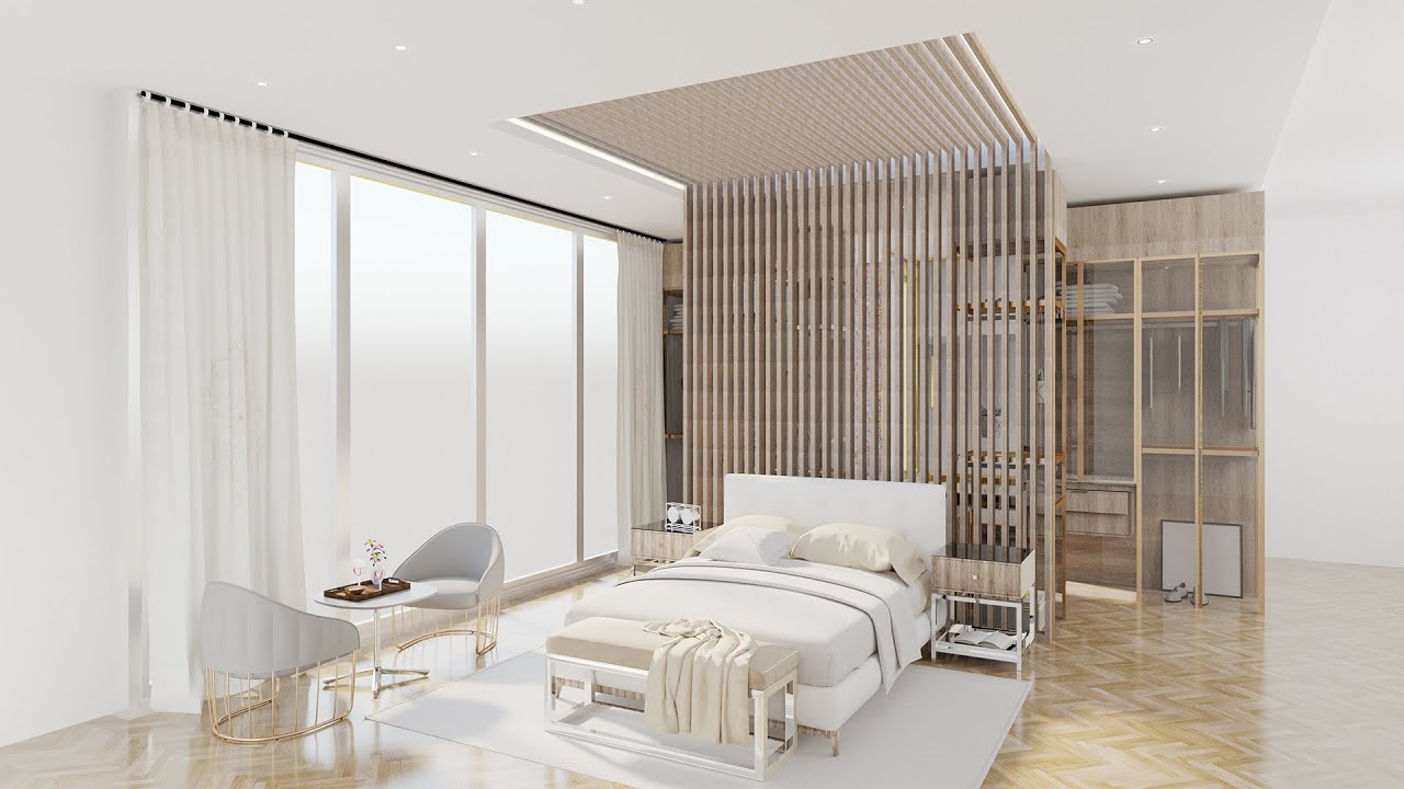 Luxury Hotel Room Interior Build Sketchup + Vray Render - Dezign Ark