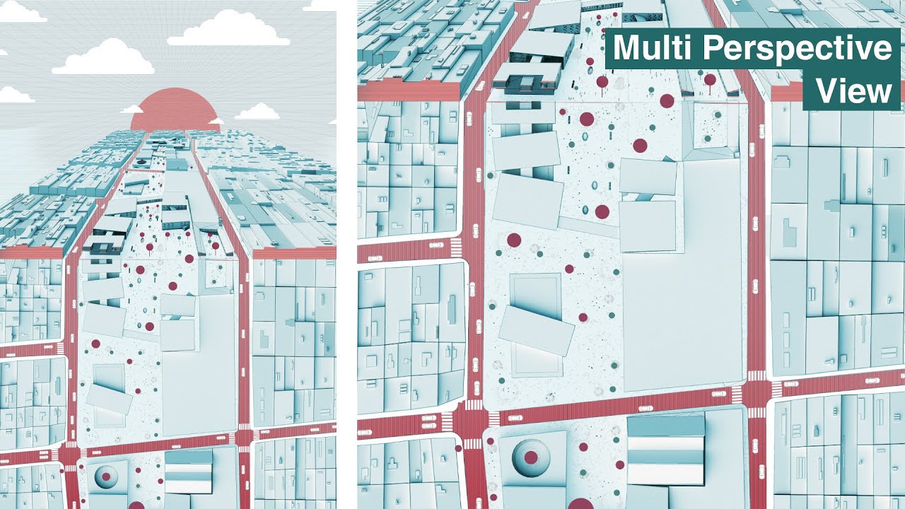Perspective AND plan view COMBINED!!!! More urban illustrations to ...