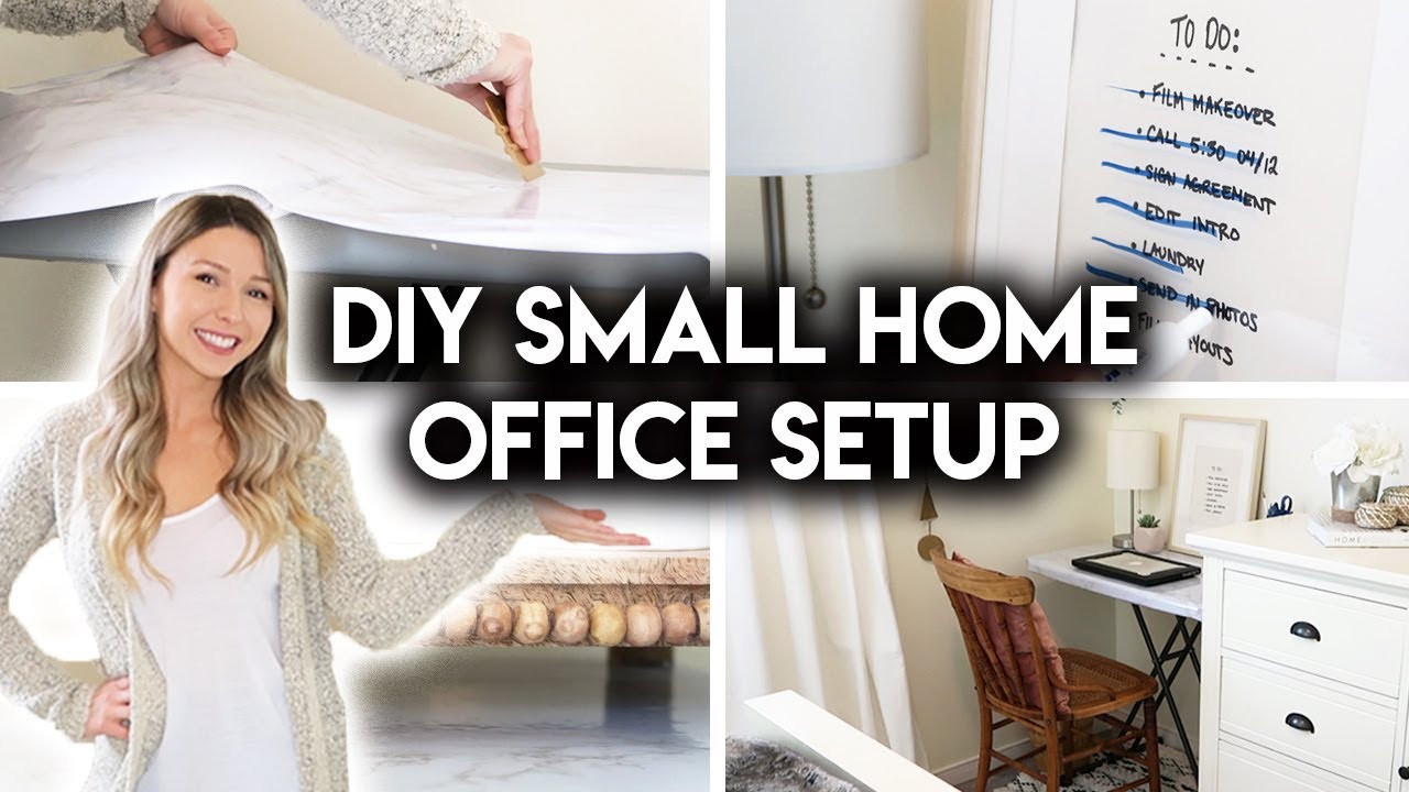 DIY SMALL HOME OFFICE | SIMPLE WORKSPACE IDEAS - Dezign Ark