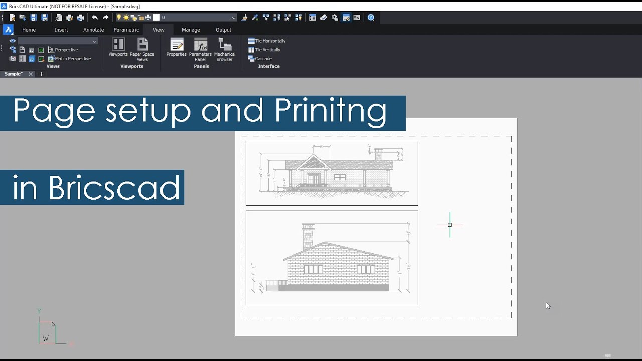 BricsCAD Page setup in Layout and printing - Dezign Ark