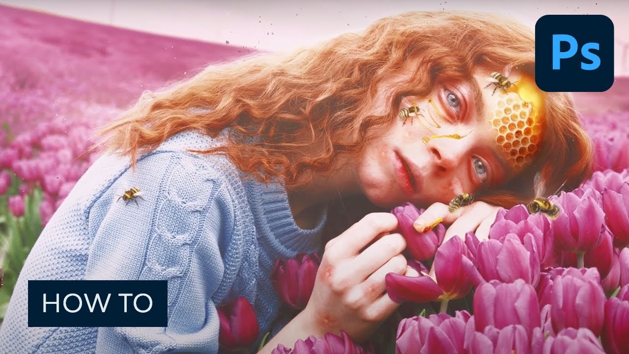 Create a Honey Bee Themed Photo Manipulation in Photoshop - Dezign Ark