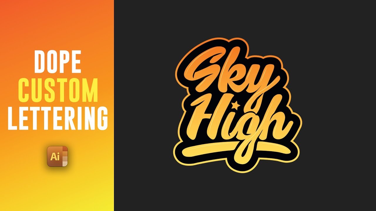 DOPE CUSTOM TYPOGRAPHY IN ILLUSTRATOR TUTORIAL - DӨPΣ - Dezign Ark