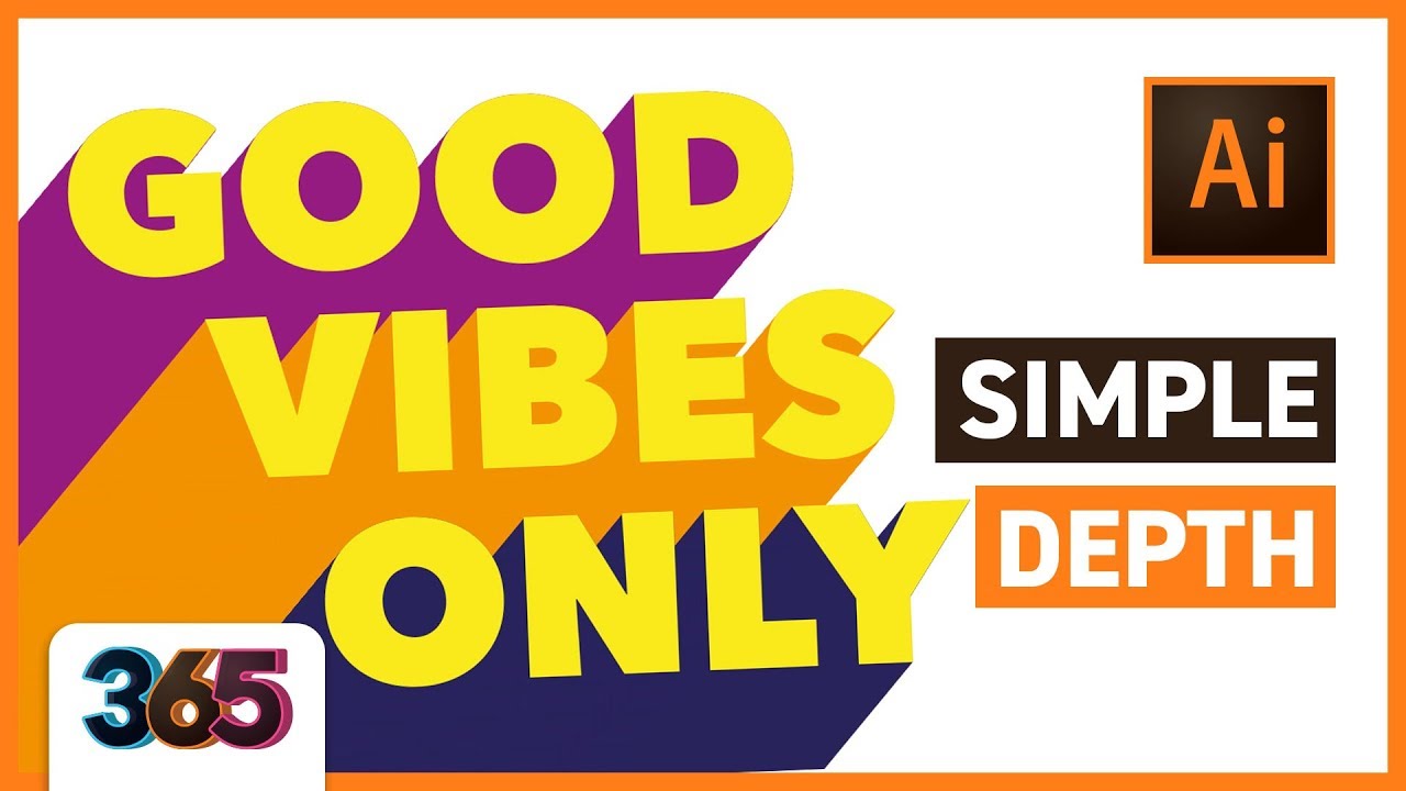 Depth on Text | Illustrator CC Tutorial #212/365 - Dezign Ark