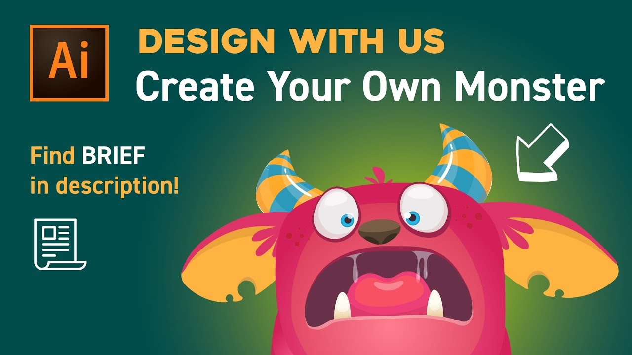 Design with Us - Create Your Own Monster in Adobe illustrator - Dezign Ark
