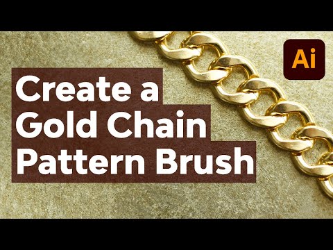 Draw a Gold Chain by Making Your Own Illustrator Pattern Brush - Dezign Ark