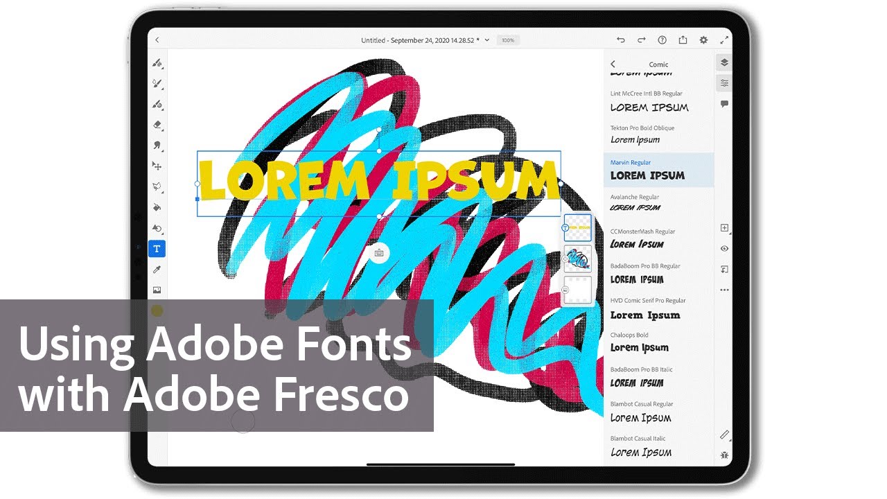 Express More Ideas: Adobe Fresco now has Adobe Fonts | Adobe Creative ...