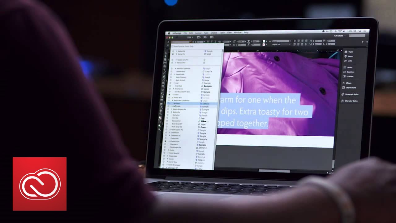 Font Menu Enhancements in Adobe InDesign CC | Adobe Creative Cloud ...