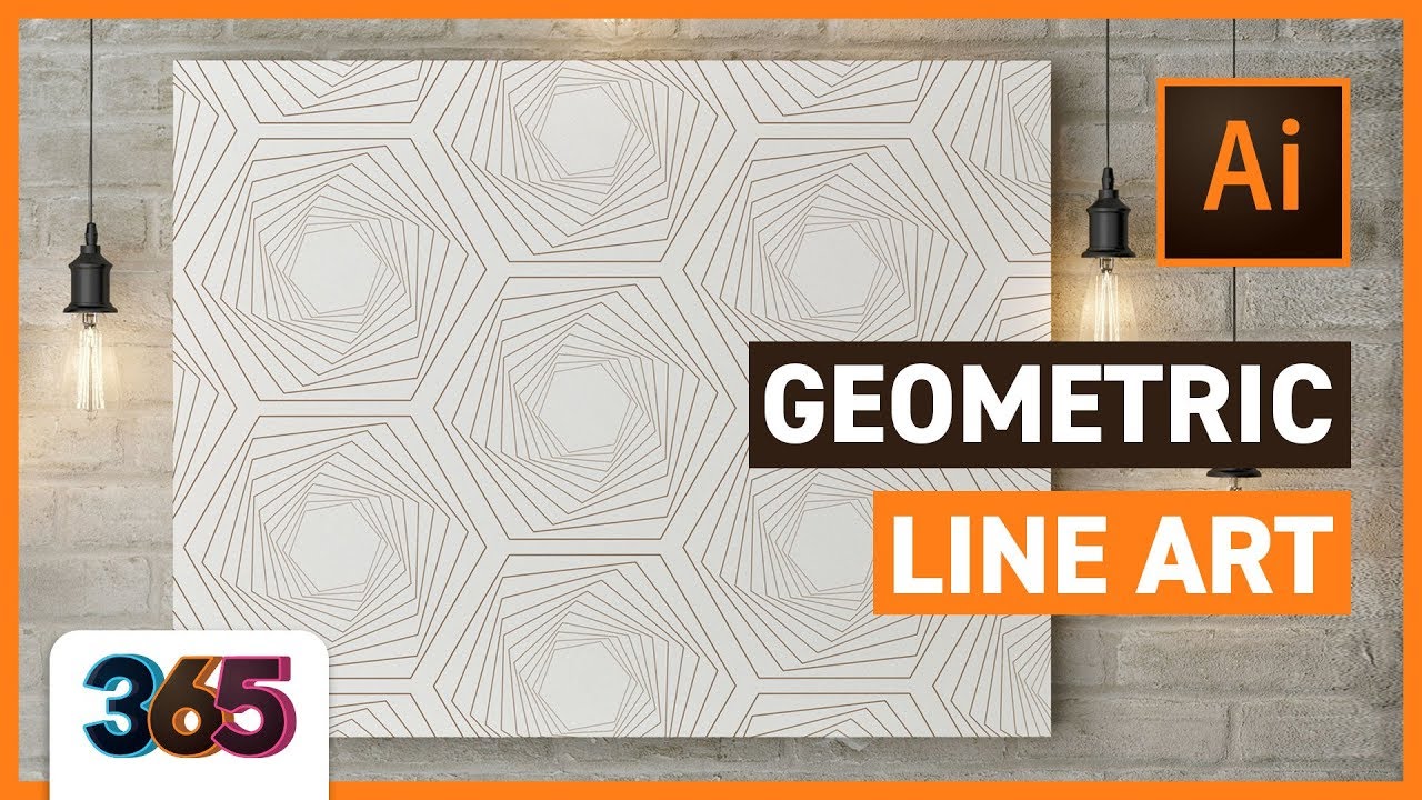 🔶 Geometric Line Art | Illustrator CC Tutorial #80/365 Days of ...
