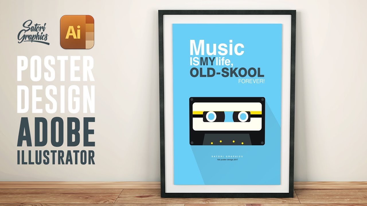 How To Make A Flat Poster Design | Satori Graphics - Dezign Ark