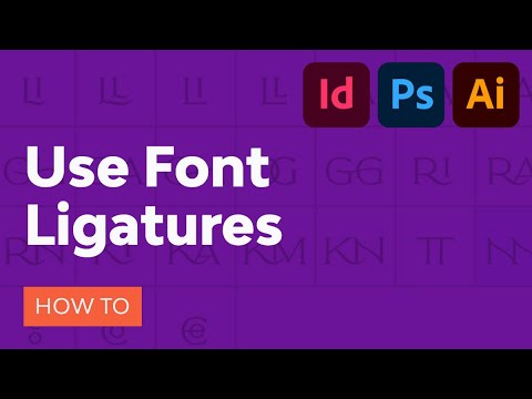 How to Use Font Ligatures in InDesign, Photoshop & Illustrator - Dezign Ark