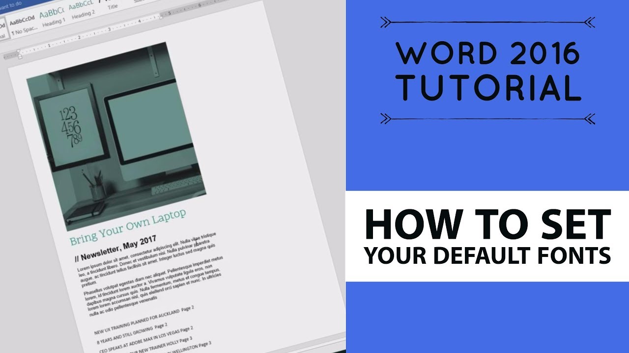 How to set default font word 2016 - paasana How to set default font word 2016 - paasana