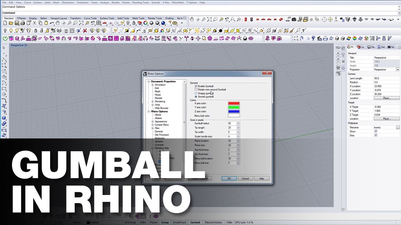 How to use Gumball in Rhino - Dezign Ark