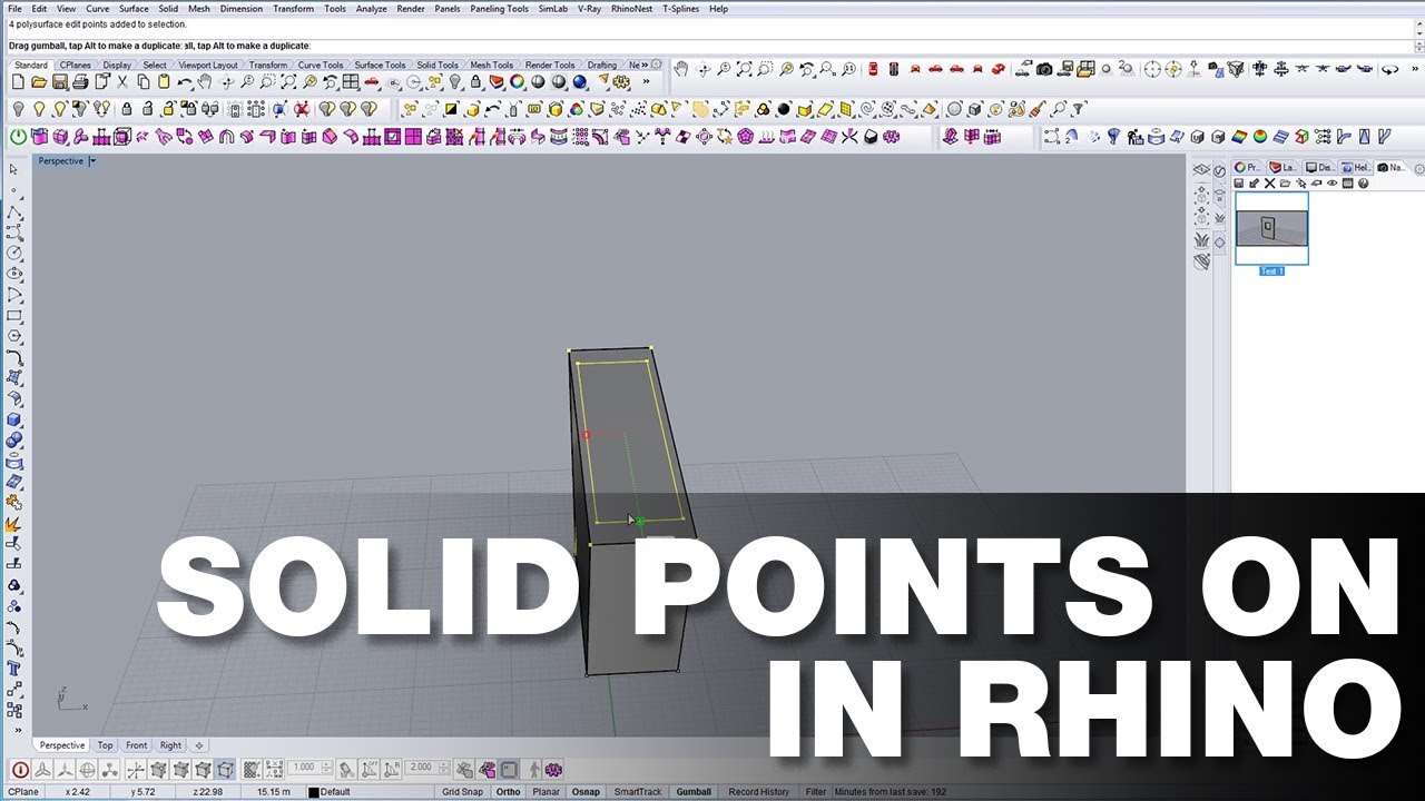 How to use Solid Points On in Rhino - Dezign Ark