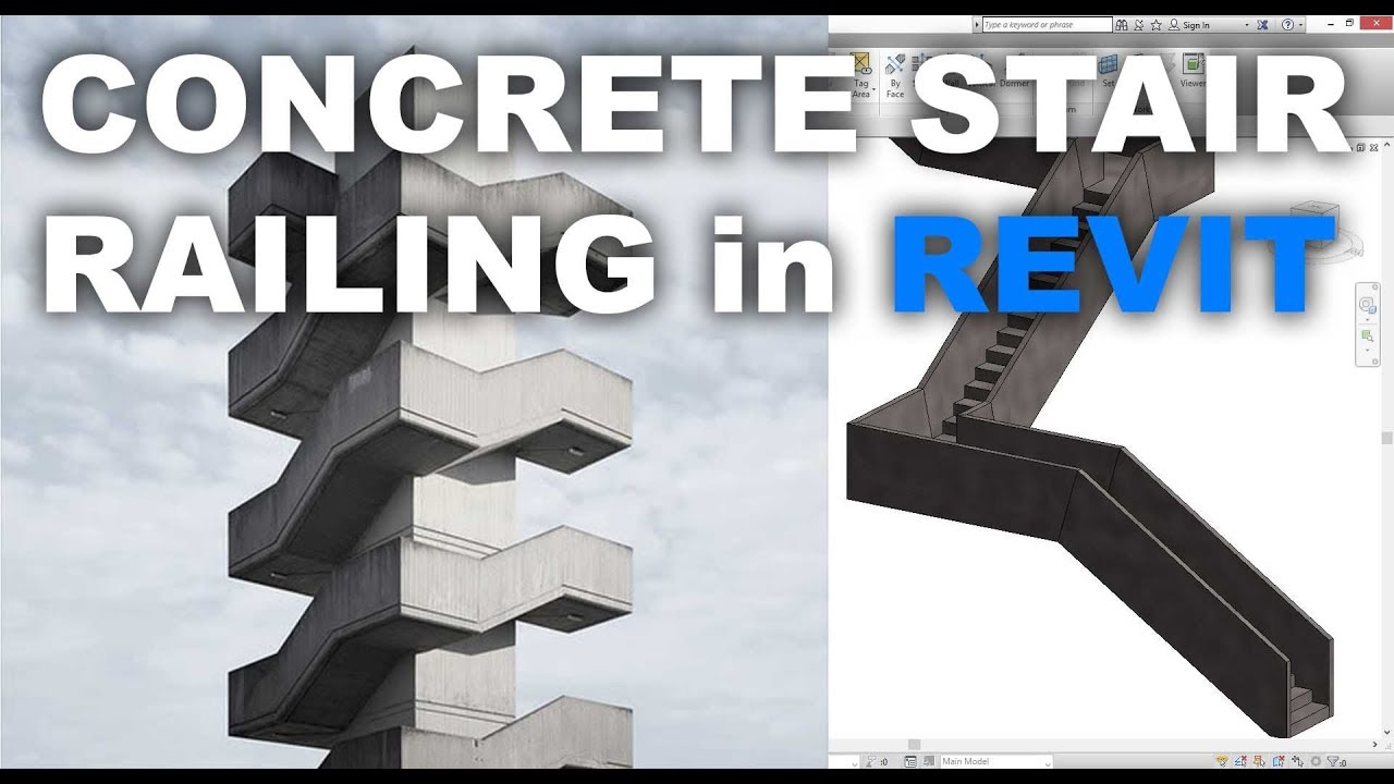 Monolithic Concrete Stair Railing in Revit Tutorial - Dezign Ark Monolithic Concrete Stair Railing in Revit Tutorial - Dezign Ark