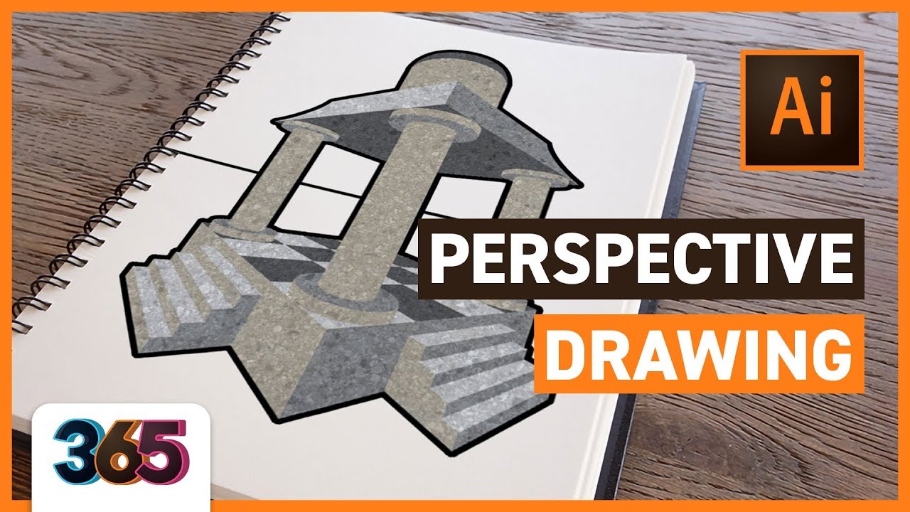 🛤 Perspective drawing | Illustrator #172/365 - Dezign Ark