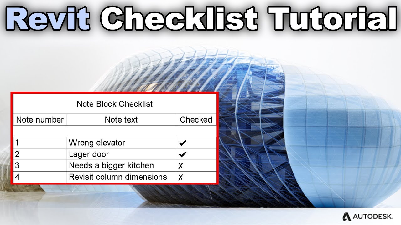 Revit Checklist Tutorial Dezign Ark