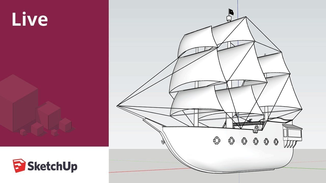 SketchUp Live Stream: Modeling a Pirate Ship - Dezign Ark (Beta)